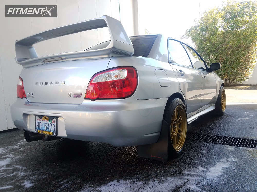 2004 Subaru WRX STI Base with 17x9 Enkei RPF1 and Dunlop 235x45 on Coilovers | 258666 | Fitment ...