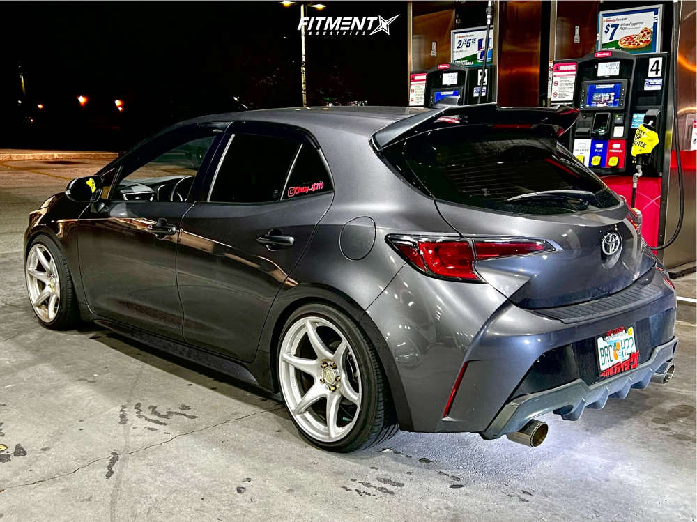 2021 Toyota Corolla SE with 18x9.5 Kansei Tandem and Achilles 225x40 on Lowering Springs ...