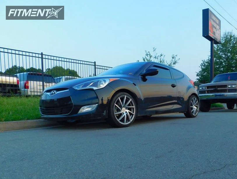 2012 Hyundai Veloster Base with 18x8 Platinum Hawk and Falken 215x40 on ...