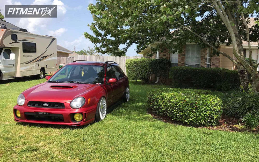 2002 Subaru WRX Base with 18x9.5 Rotiform Ind-t and Nitto 225x40 on Air ...