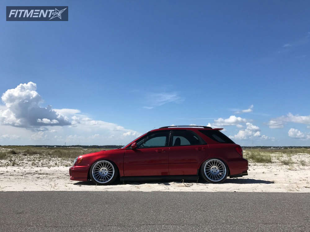 2002 Subaru WRX Base with 18x9.5 Rotiform Ind-t and Nitto 225x40 on Air ...