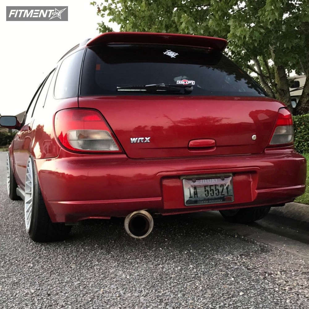 2002 Subaru WRX Base with 18x9.5 Rotiform Ind-t and Nitto 225x40 on Air ...
