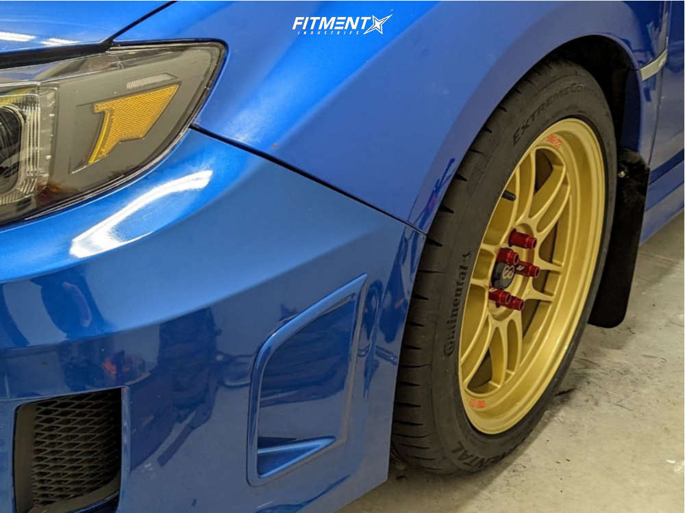 2013 Subaru WRX Base with 17x9 Enkei Rpf1 and Continental 255x40 on Lowering Springs | 2604290 ...