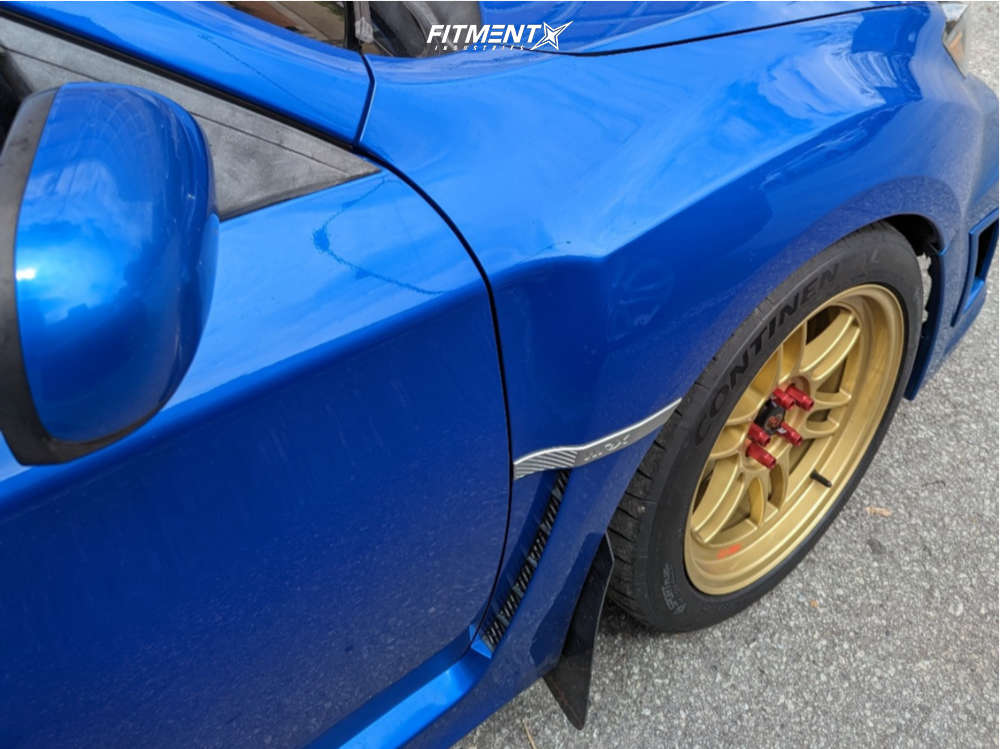 2013 Subaru WRX Base with 17x9 Enkei Rpf1 and Continental 255x40 on Lowering Springs | 2604290 ...