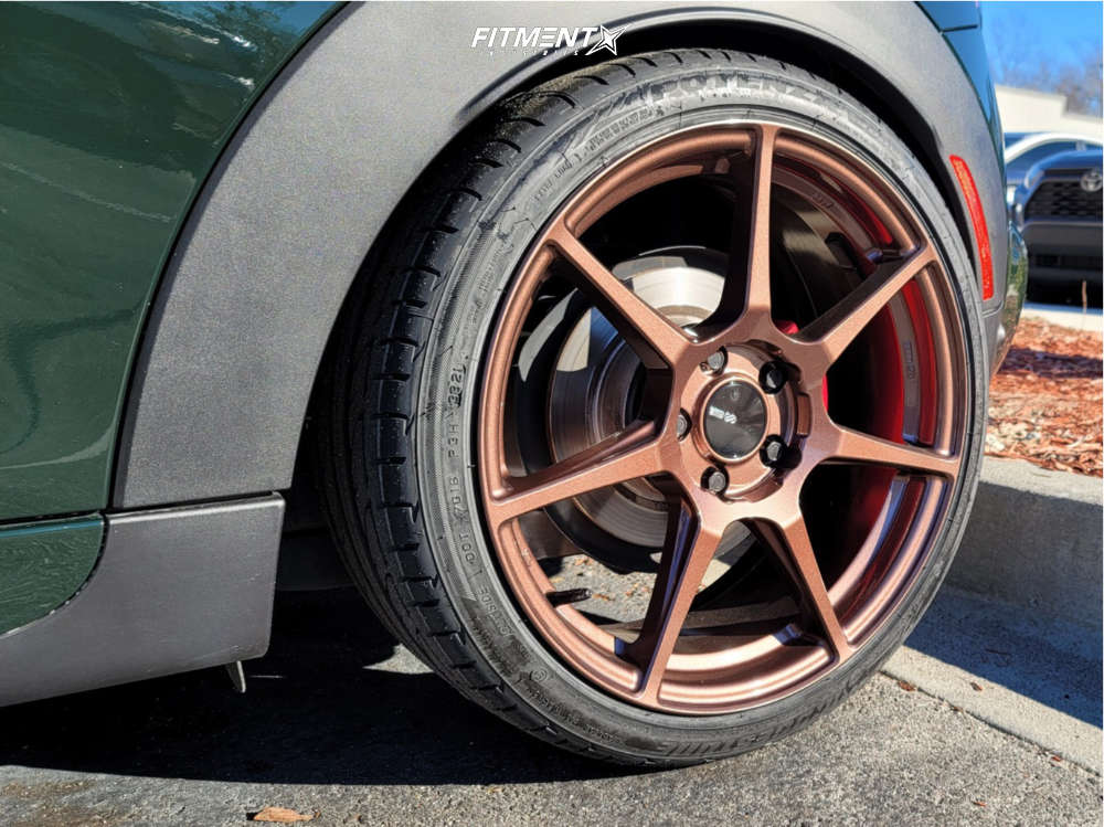 2016 Mini Cooper John Cooper Works with 18x8 Enkei Tfr and Bridgestone 225x35 on Lowering ...