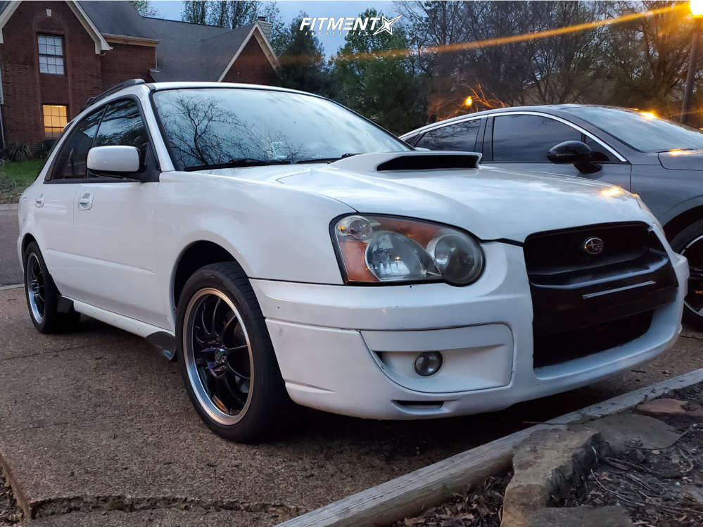 2004 Subaru Impreza WRX with 17x7 Enkei J10 and Arroyo 225x45 on Stock ...