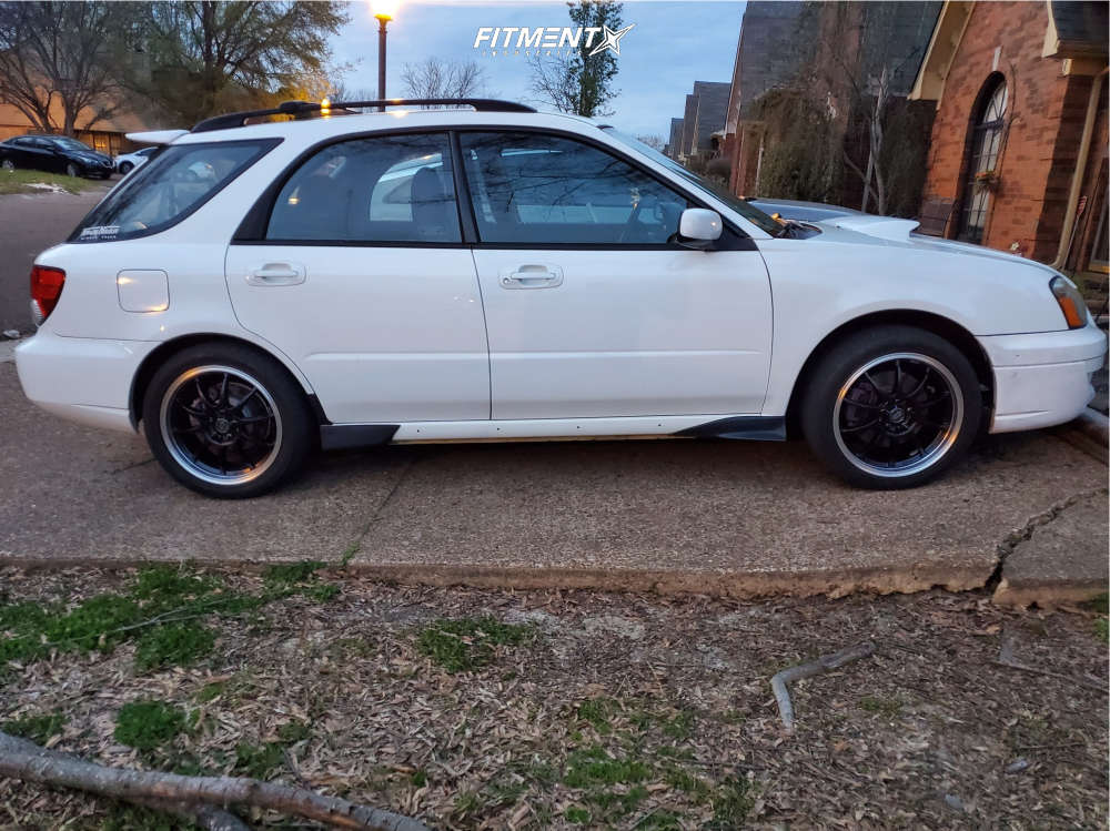 2004 Subaru Impreza WRX with 17x7 Enkei J10 and Arroyo 225x45 on Stock ...