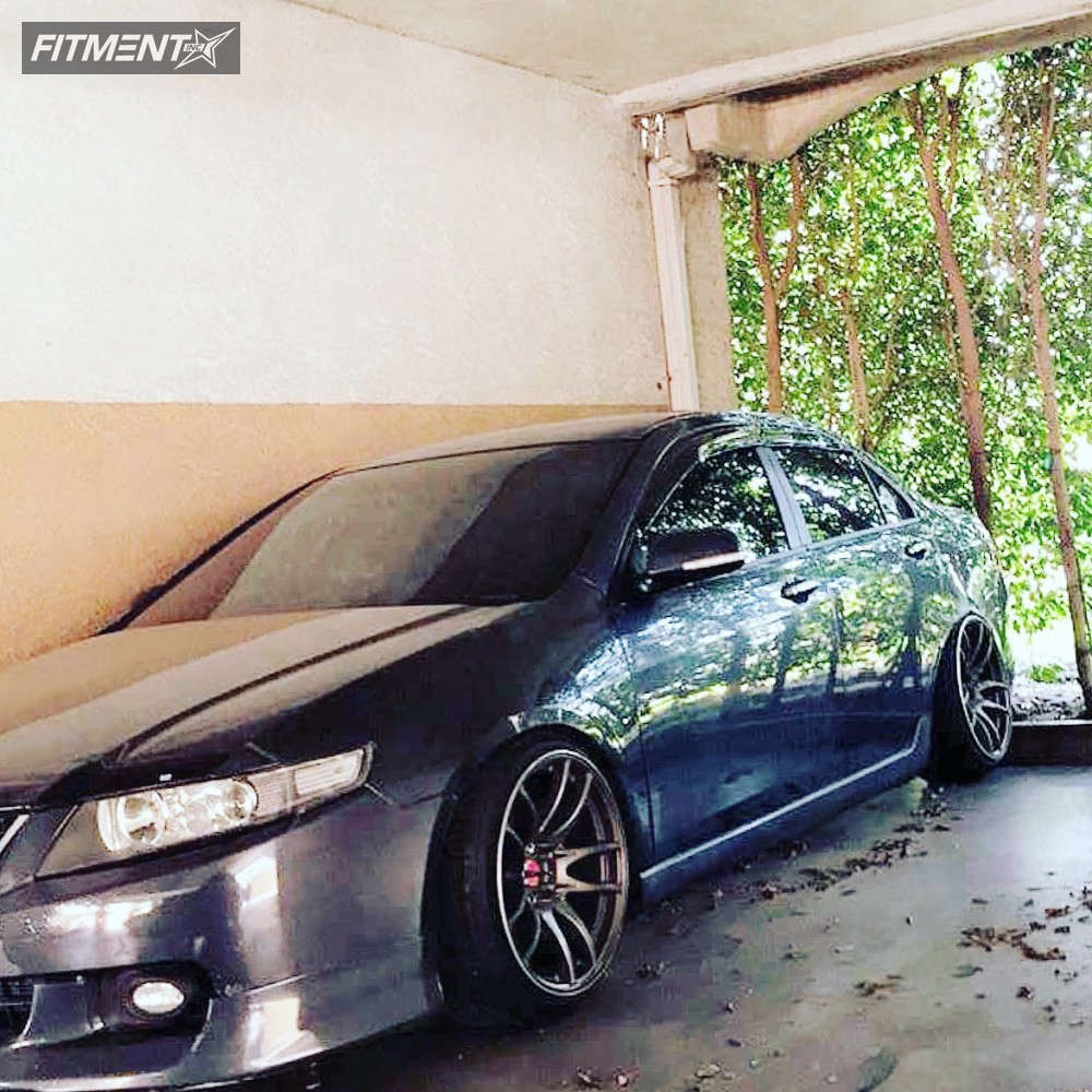 2004 Acura TSX Base with 18x10.5 Vordoven Forme 9 and Delinte 215x40 on ...