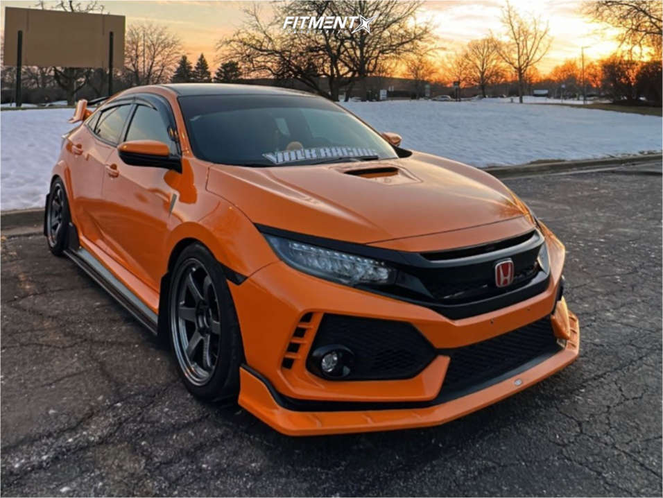 2018 Honda Civic Type R with 18x9.5 Volk Te37sl and Yokohama 265x35 on ...