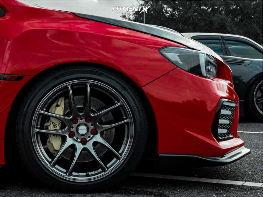 2019 Subaru WRX STI Base with 18x9.5 Work Emotion Cr Kiwami and Michelin 245x45 on Coilovers ...