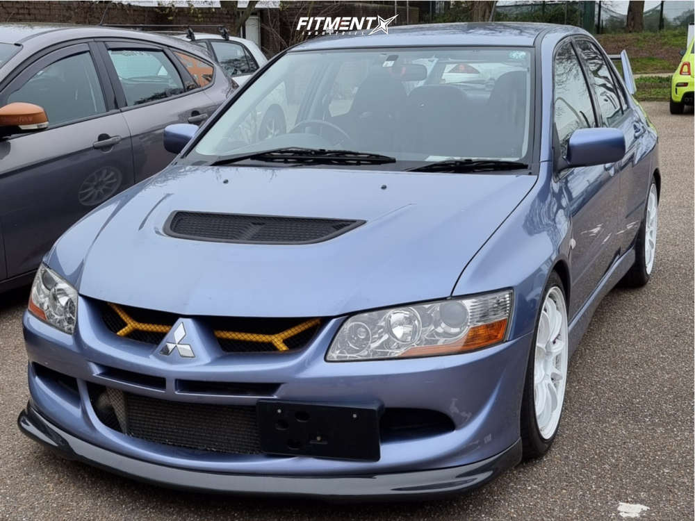 2003 Mitsubishi Lancer Evolution with 18x8.5 Work Emotion Zr10 and ...