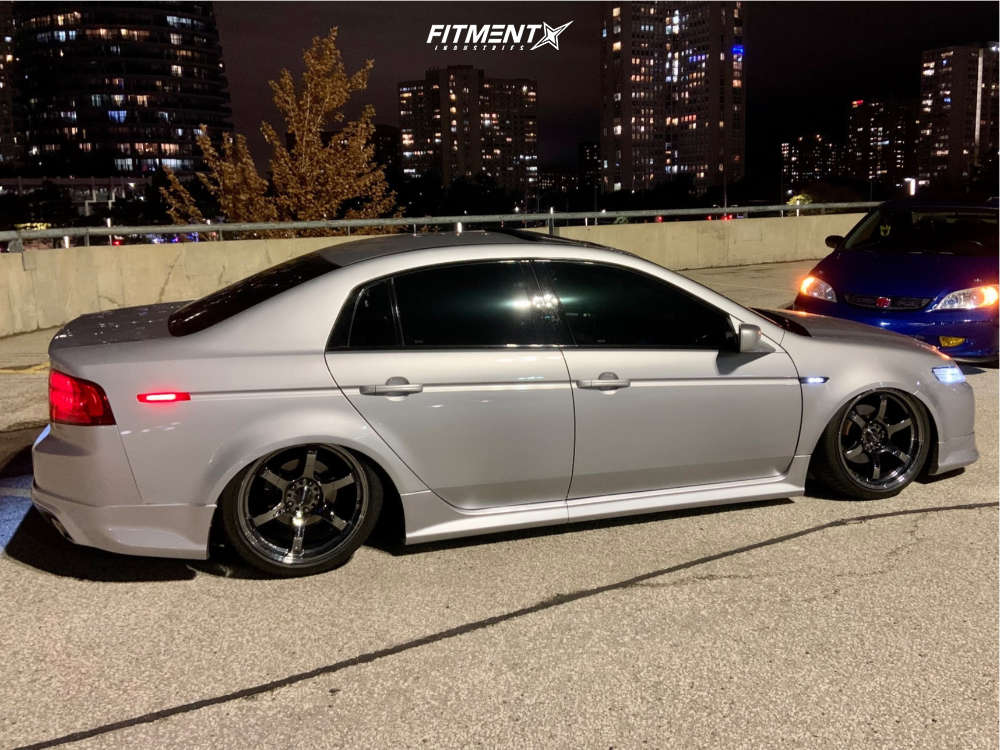 2004 Acura TL Base with 18x9.5 Volk 57DR and Michelin 245x35 on Air ...
