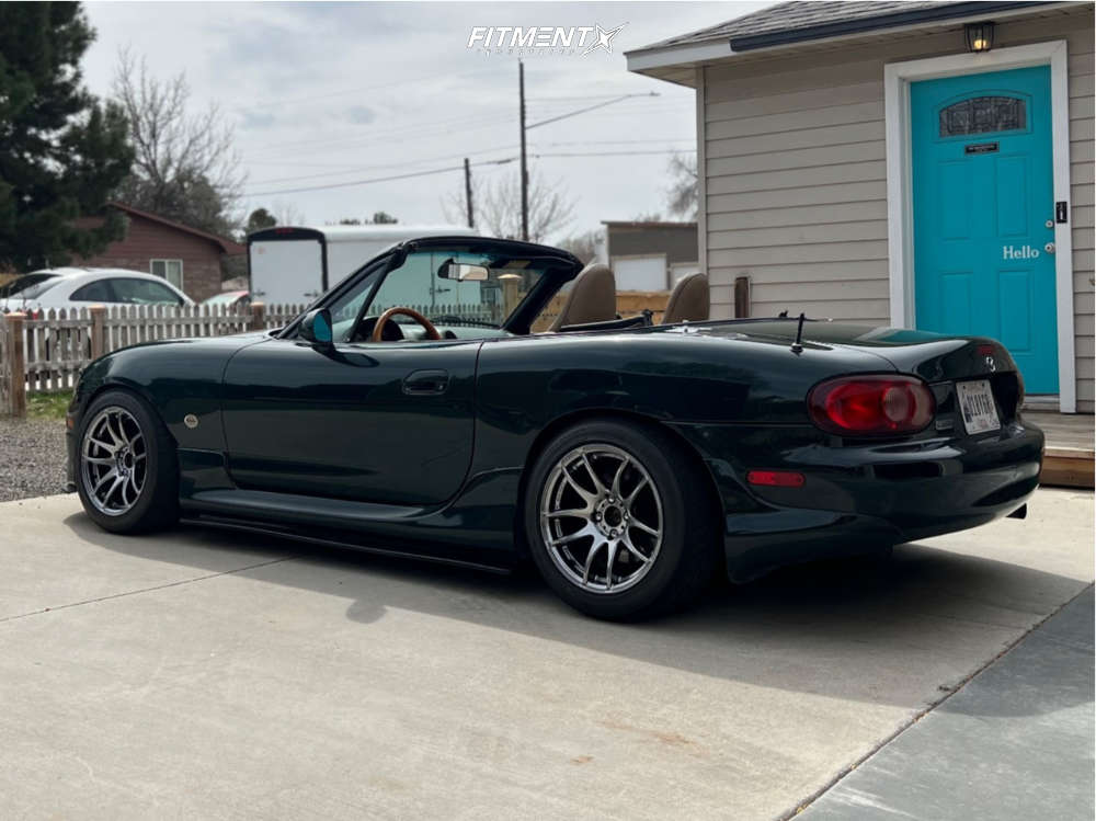2001 Mazda Miata SE with 15x8 Work Emotion Cr Kiwami and Nitto 205x50 ...