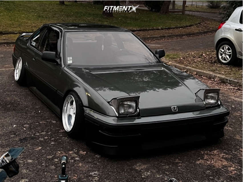 1989 Honda Prelude 2.0 Si 4WS with 15x8.5 Work Meister S1r and Nankang ...