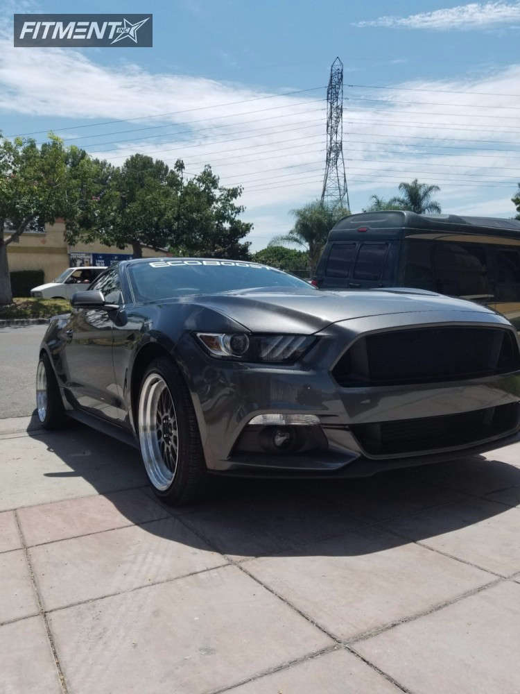 2016 Ford Mustang V6 with 19x9.5 ESR Sr01 and Pirelli 255x40 on Stock ...
