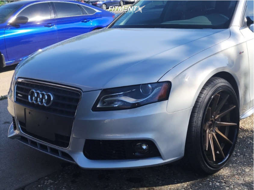 2012 Audi A4 Quattro Base with 20x10.5 Ferrada Fr4 and Vercelli 255x35 on Stock Suspension ...