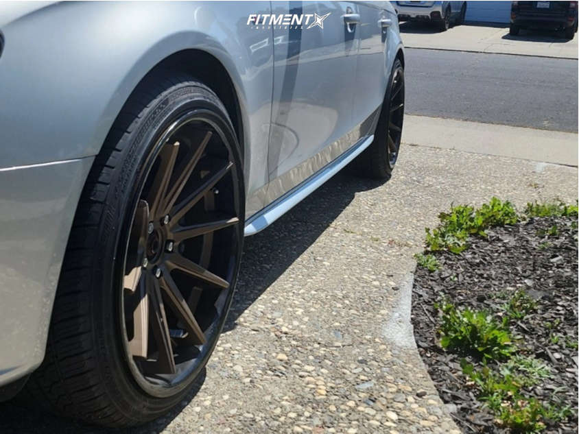 2012 Audi A4 Quattro Base with 20x10.5 Ferrada Fr4 and Vercelli 255x35 on Stock Suspension ...