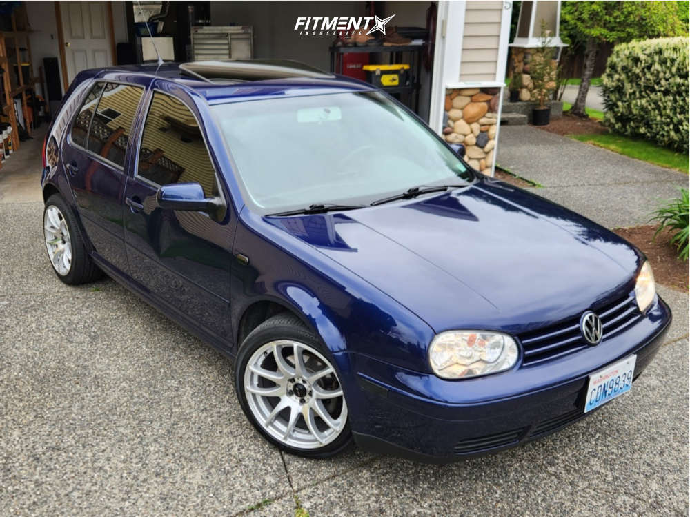 2003 Volkswagen Golf GLS with 17x8 Vors Tr4 and Hankook 215x45 on Stock ...