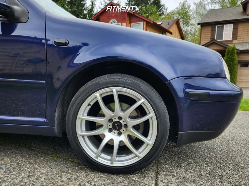 2003 Volkswagen Golf GLS with 17x8 Vors Tr4 and Hankook 215x45 on Stock ...
