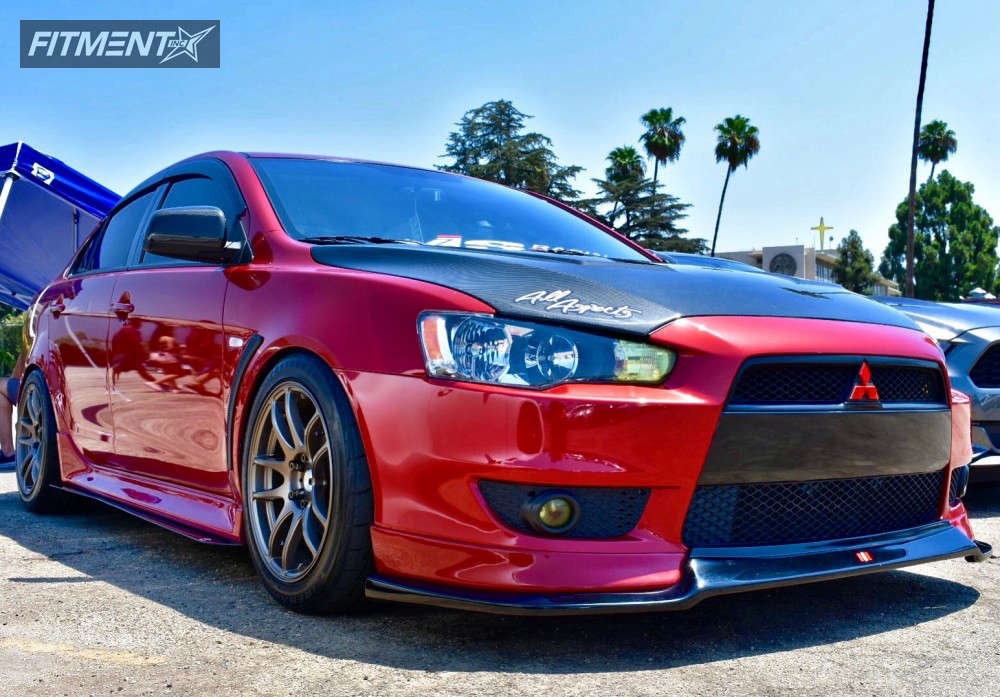 2013 Mitsubishi Lancer Evolution GSR with 17x8.5 ESR Sr08 and Firestone ...