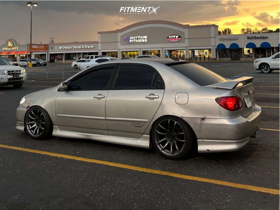 2003 Toyota Corolla S with 17x9 Vors Tr4 and Delinte 215x45 on ...