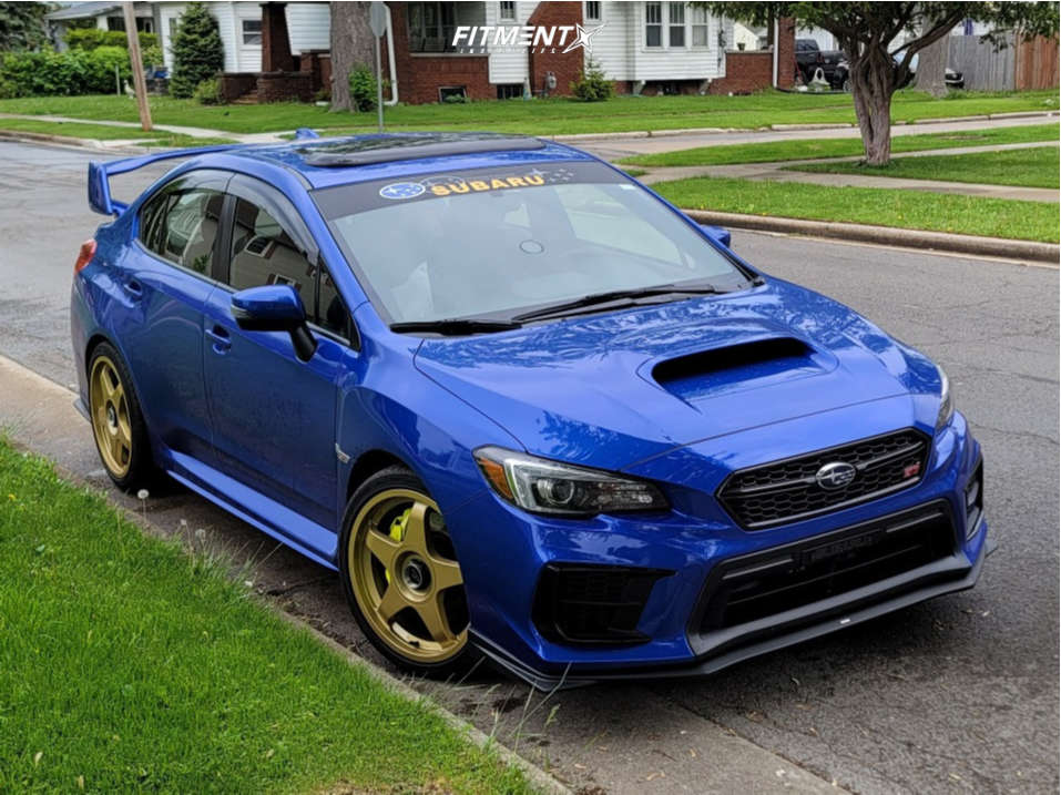 2021 Subaru WRX STI Limited with 19x8.5 Fifteen52 Chicane and Yokohama 245x35 on Stock ...
