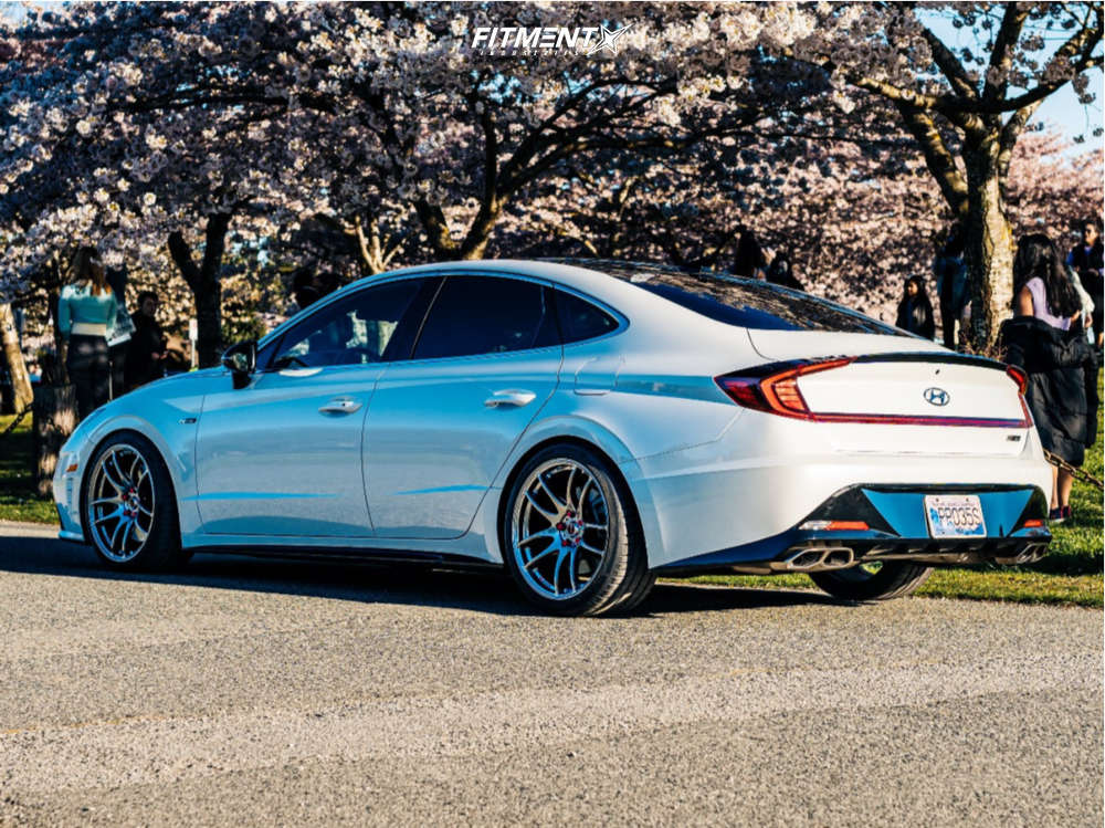2021 Hyundai Sonata N Line with 19x9.5 Work Emotion Cr Kiwami and ...
