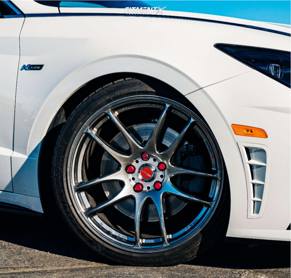 2021 Hyundai Sonata N Line with 19x9.5 Work Emotion Cr Kiwami and ...