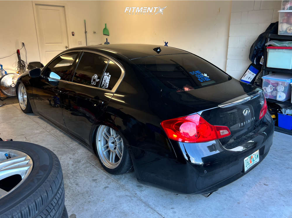 2011 INFINITI G37 X with 18x9.5 Enkei Rpf1 and Kumho 245x40 on Air ...