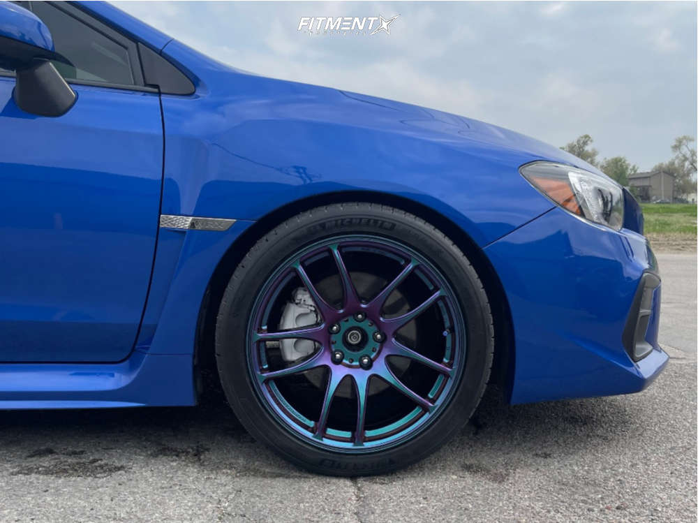 2018 Subaru WRX Limited with 18x9.5 Work Emotion Cr Kiwami and Michelin ...