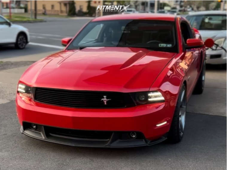 2010 Ford Mustang GT with 19x10 SVE R355 and Nitto 275x35 on Lowering ...