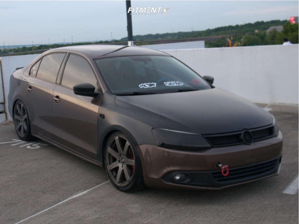 2012 Volkswagen Jetta S with 18x8.5 Enkei T6s and Continental 225x45 on ...