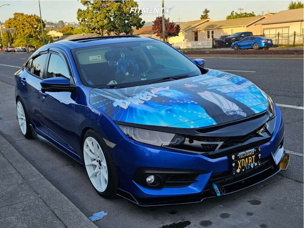 2017 Honda Civic EX-T with 18x9.5 Option Lab R716 and Vercelli 245x40 ...