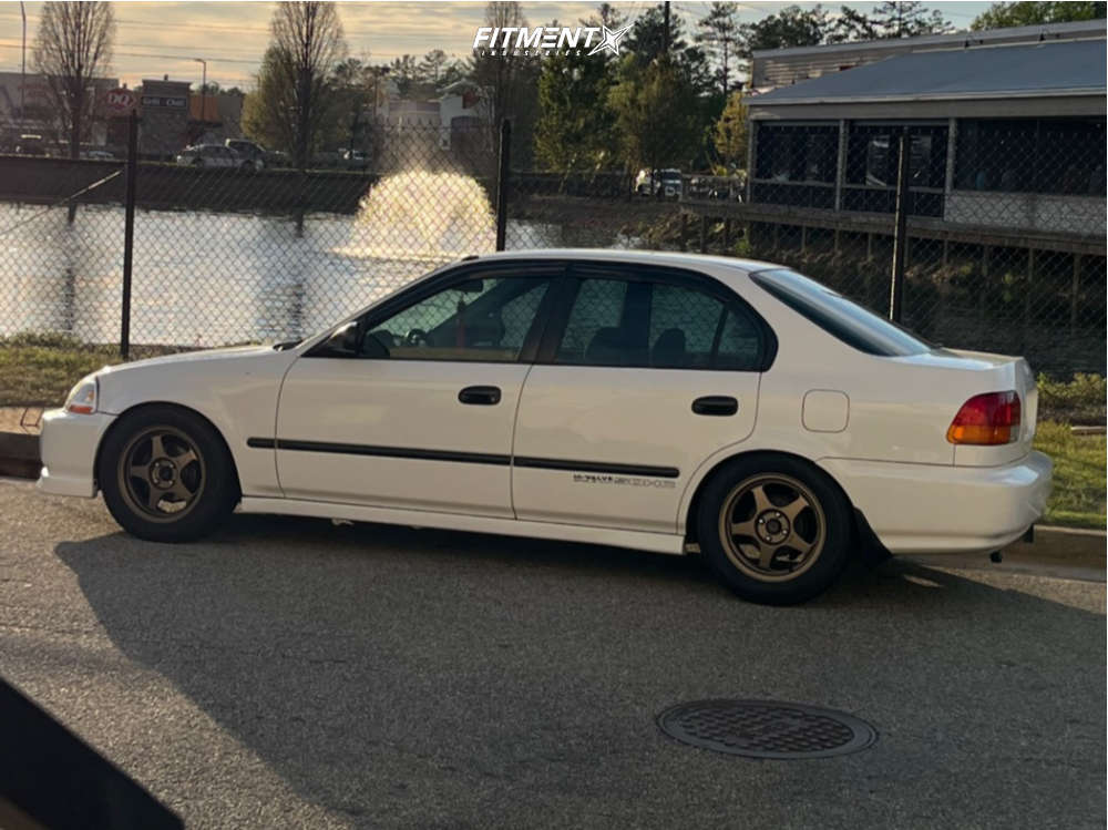 1998 Honda Civic DX with 15x6.5 AVID1 Av8 and Road Hugger 195x65 on ...