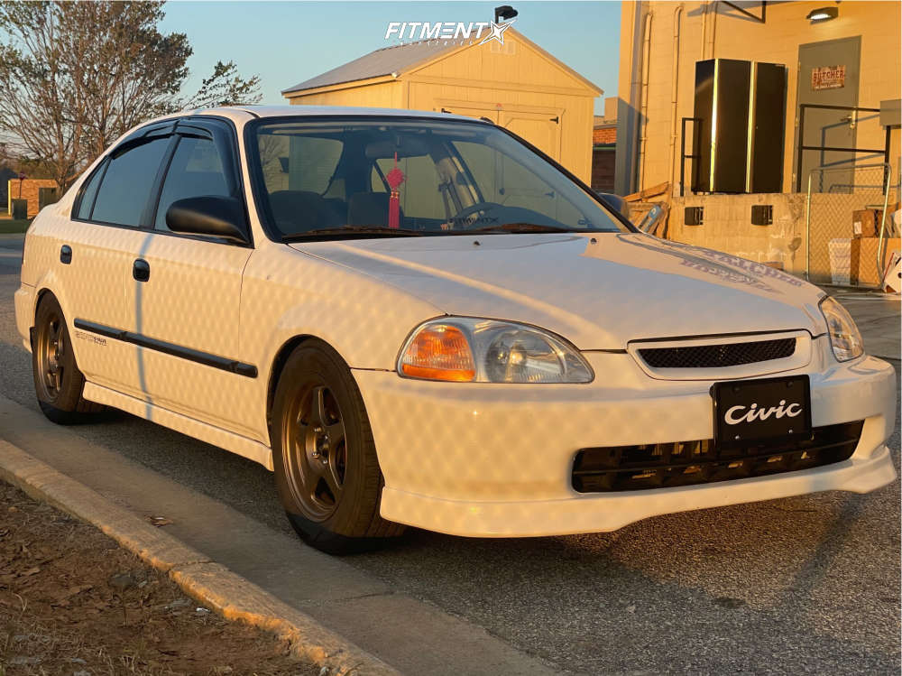 1998 Honda Civic DX with 15x6.5 AVID1 Av8 and Road Hugger 195x65 on ...