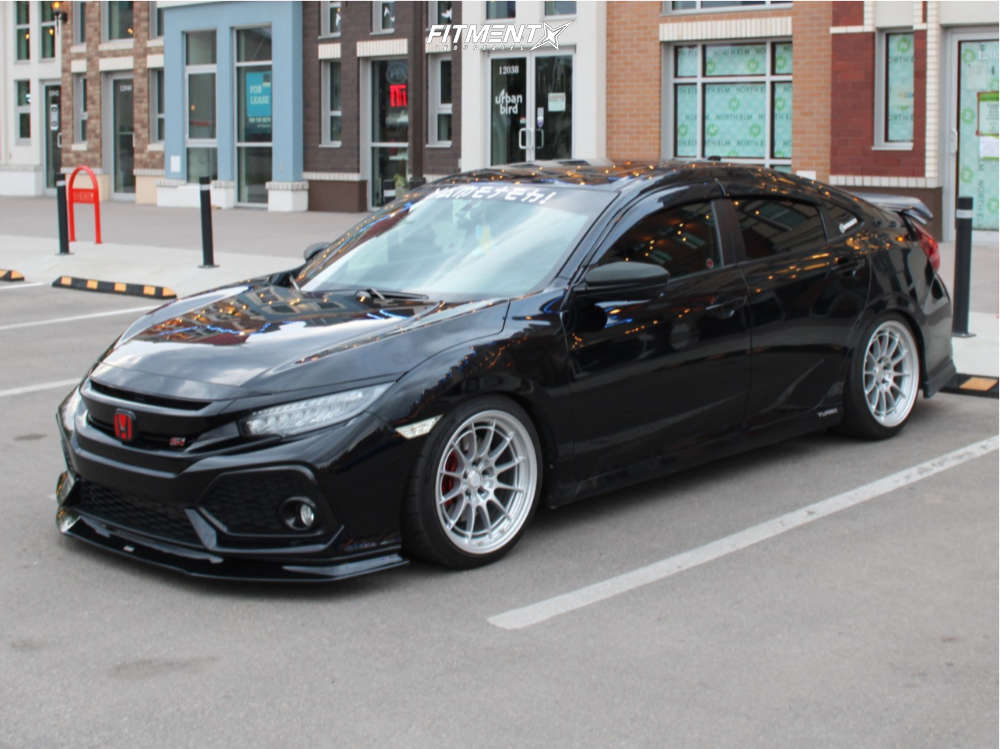 2018 Honda Civic Si with 18x9.5 Enkei Nt03m and Zestino 225x40 on Lowering Springs | 2663514 ...