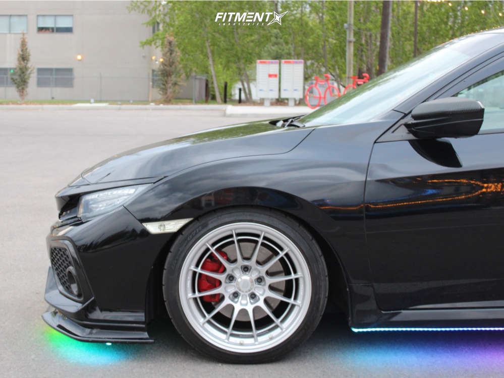 2018 Honda Civic Si with 18x9.5 Enkei Nt03m and Zestino 225x40 on Lowering Springs | 2663514 ...