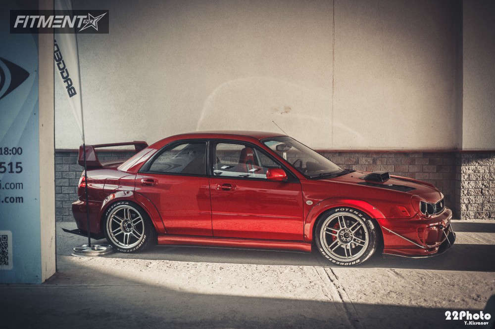 2002 Subaru WRX Base with 18x10.5 AME TM-02 and Bridgestone 285x30 on ...