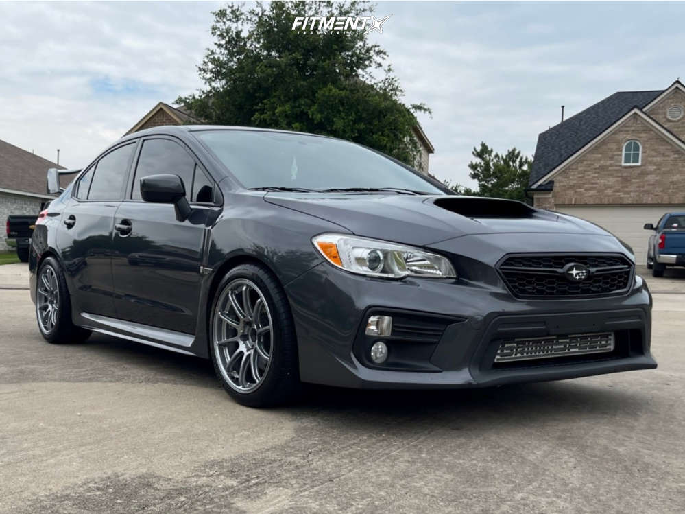 2021 Subaru WRX Premium with 18x9.5 Enkei Triumph and Michelin 265x35 on Lowering Springs ...
