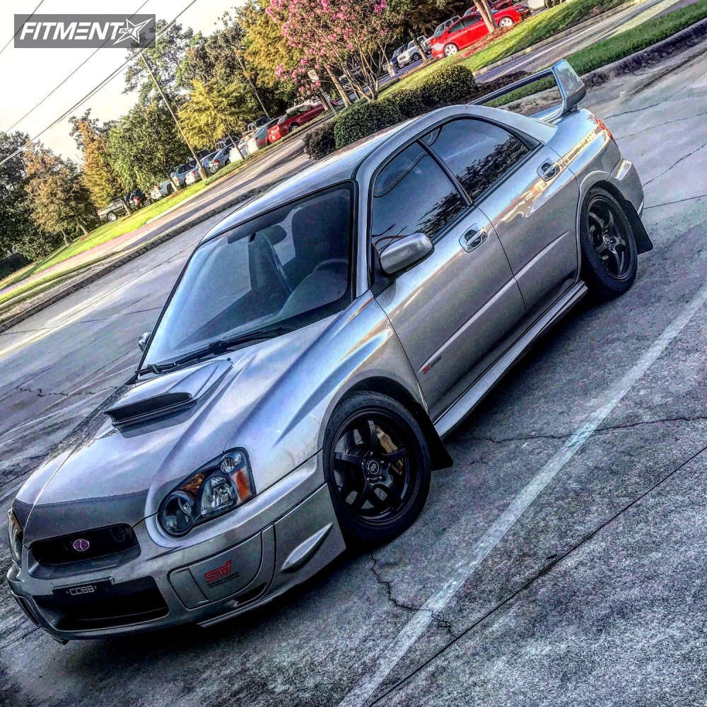 2005 Subaru WRX STI Base with 17x8 Enkei VR5 and BFGoodrich 225x45 on ...