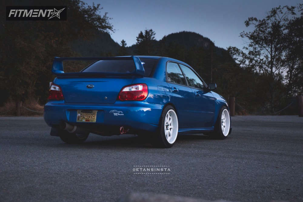 2006 Subaru WRX Base with 18x10 Work Xd9 and Dunlop 245x40 on Coilovers ...
