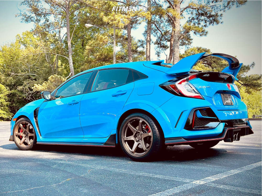 2021 Honda Civic Type R with 18x9.5 Enkei T6r and Continental 265x35 on ...