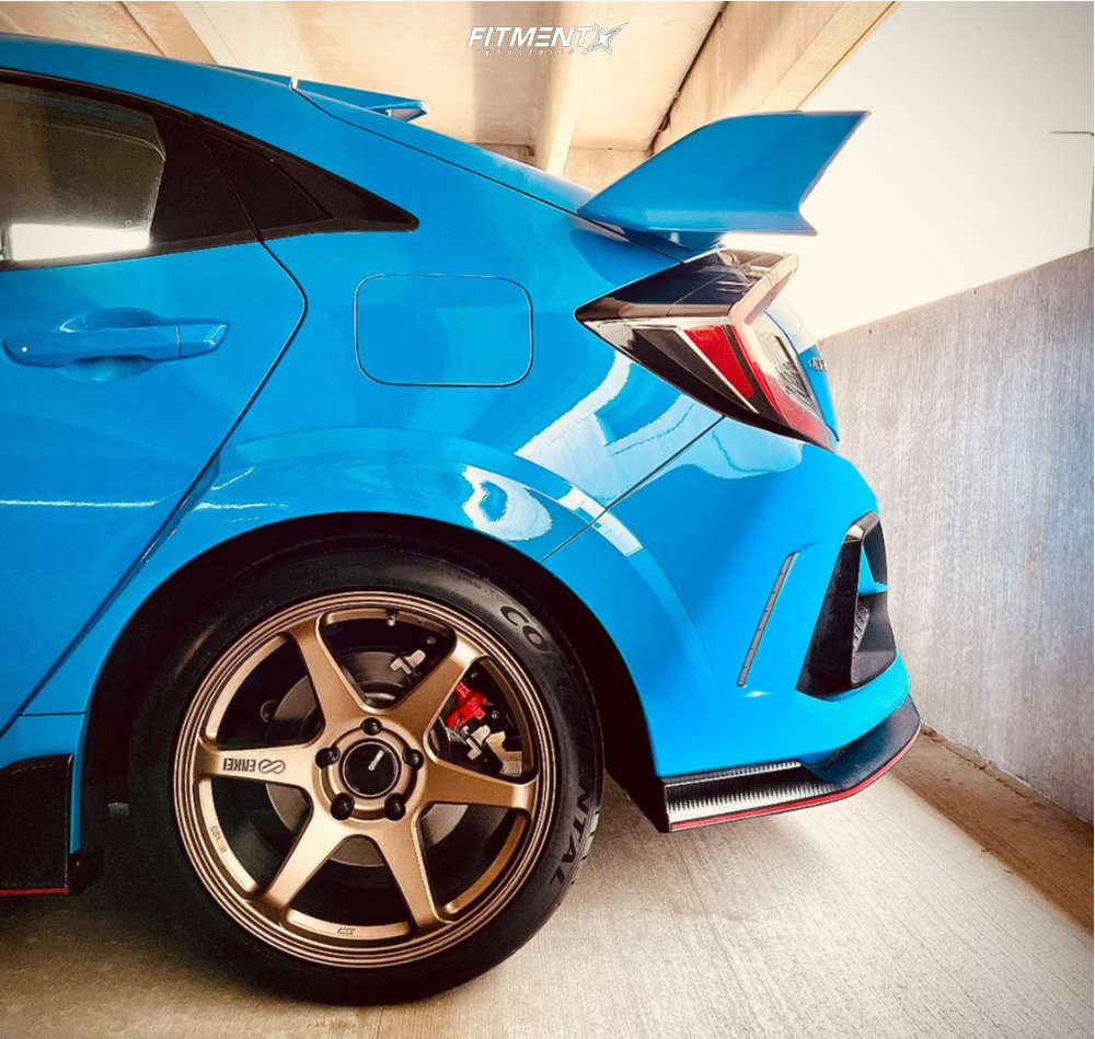 2021 Honda Civic Type R with 18x9.5 Enkei T6r and Continental 265x35 on ...