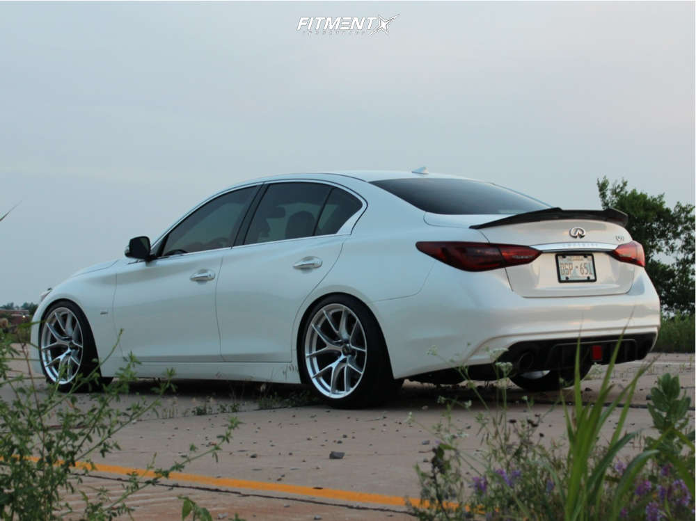 2018 INFINITI Q50 Luxe with 19x10.5 ESR Rf2 and Continental 265x35 on Lowering Springs | 2683807 ...
