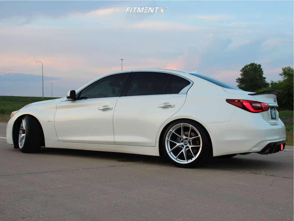 2018 INFINITI Q50 Luxe with 19x10.5 ESR Rf2 and Continental 265x35 on Lowering Springs | 2683807 ...