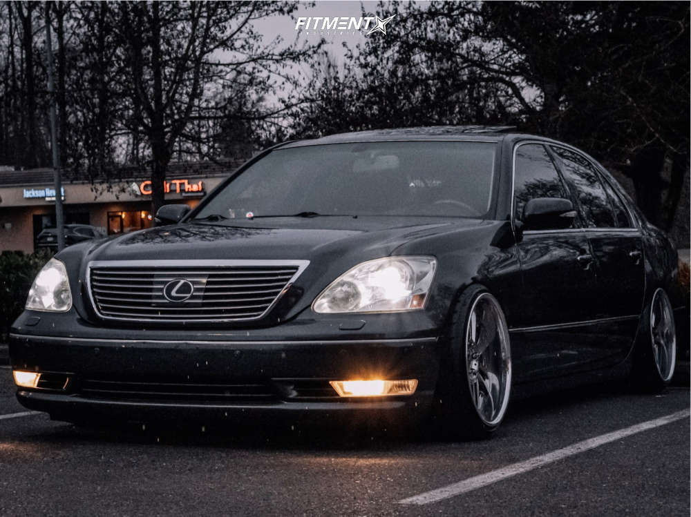 2004 Lexus LS430 Ultra Luxury with 19x10.5 Weds Glossa and Accelera ...