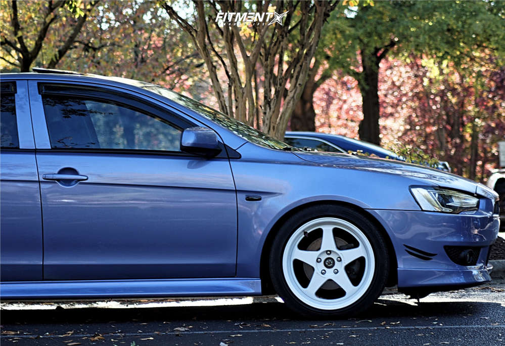 2010 Mitsubishi Lancer GTS with 18x9.5 AVID1 AV42 and Vercelli 245x40 ...