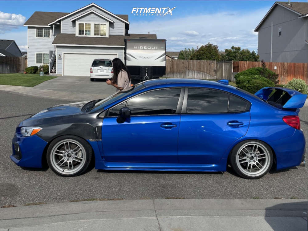 2019 Subaru WRX Base with 18x10 Enkei Rpf1 and Riken 225x40 on Coilovers | 2693435 | Fitment ...
