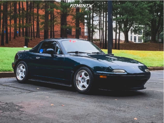 1994 Mazda Miata Base with 15x8 Work Meister S1 2p and Yokohama 205x50 ...