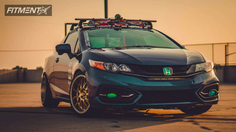 2015 Honda Civic Si with 18x8.5 STR 514 and Ironman 225x45 on Lowering ...
